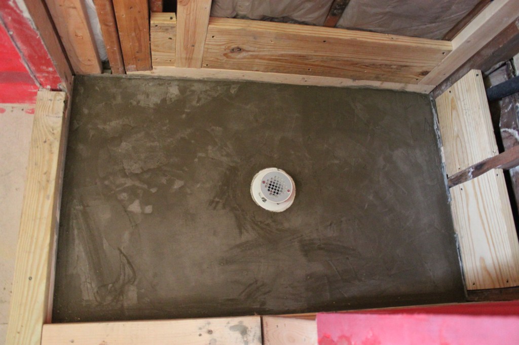 Concrete Shower Pan : Take 2 | THE CAVENDER DIARY
